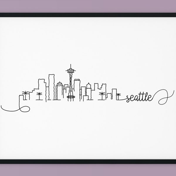 Seattle Skyline - Etsy