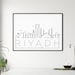 Riyadh Skyline Art Print: Saudi Arabia Landmark Poster (instant ...