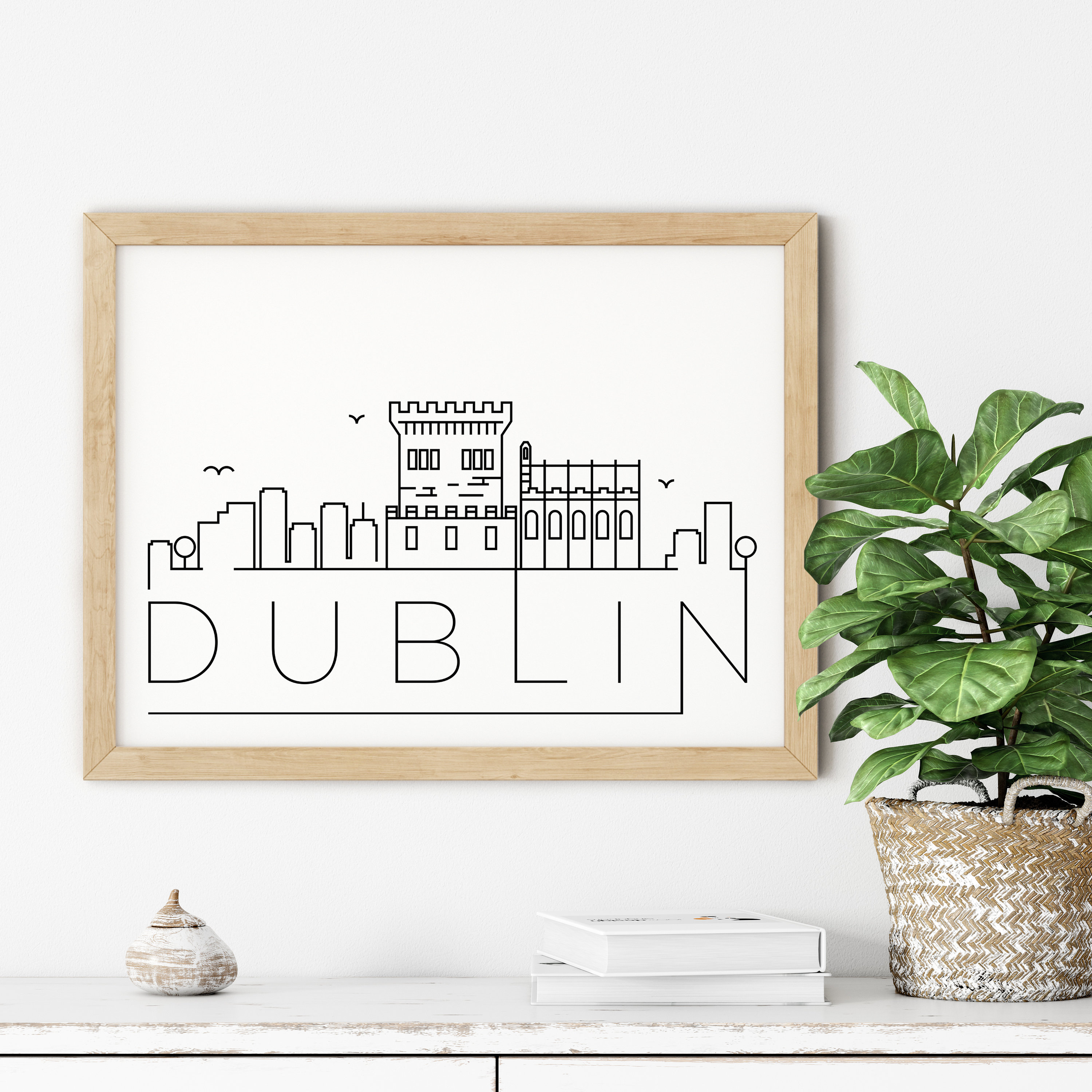 Dublin Skyline Print, Ireland Printable, Dublin Poster, Dublin City ...