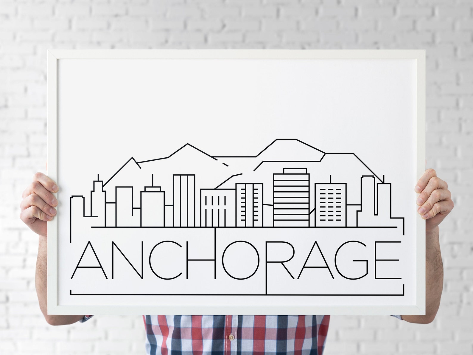 Anchorage Skyline Print Alaska Printable Anchorage Poster - Etsy