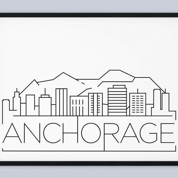 Anchorage Skyline - Etsy