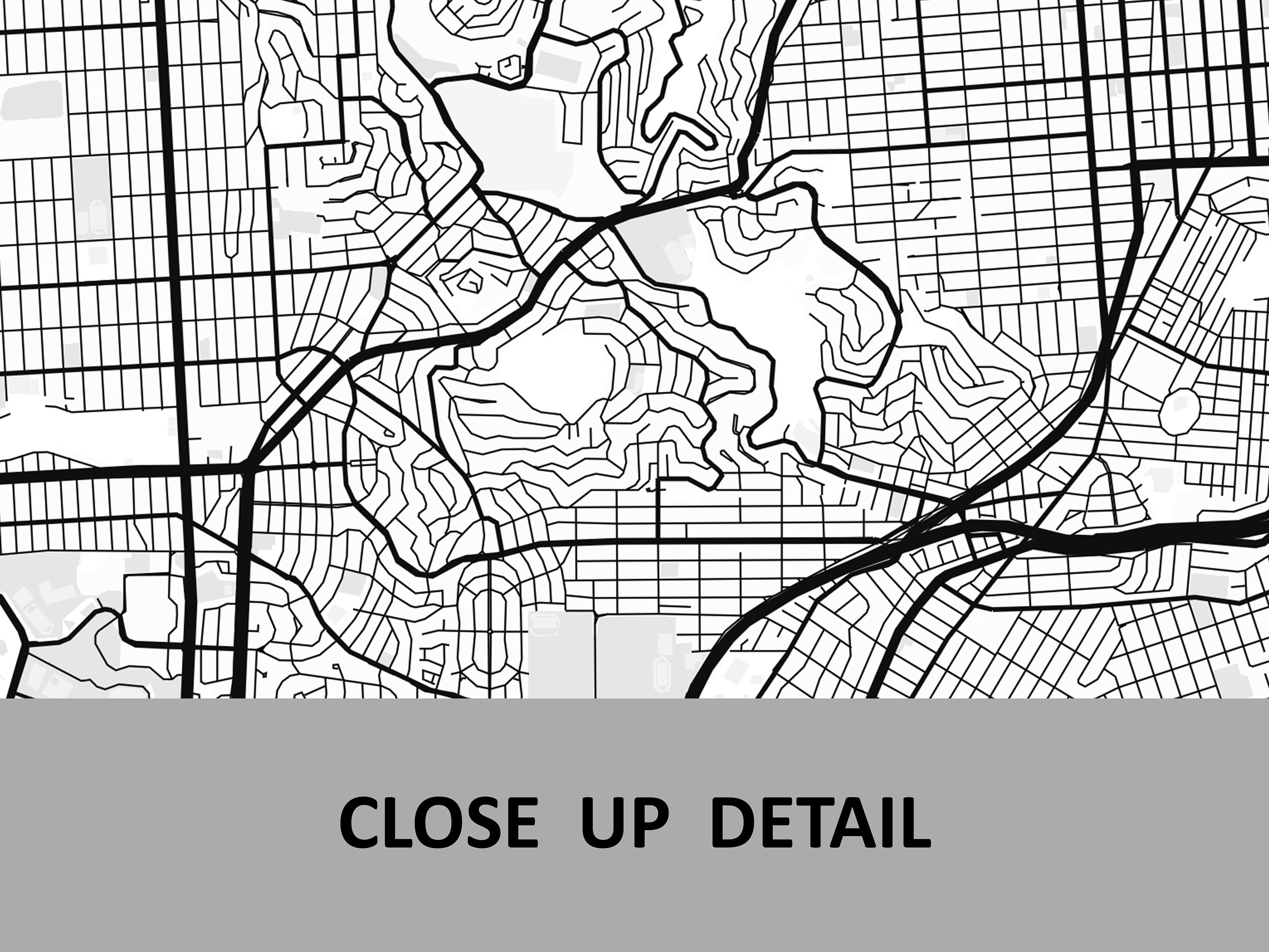 Custom Map Print SET of 4, Personalized Map Print, Custom Locations ...