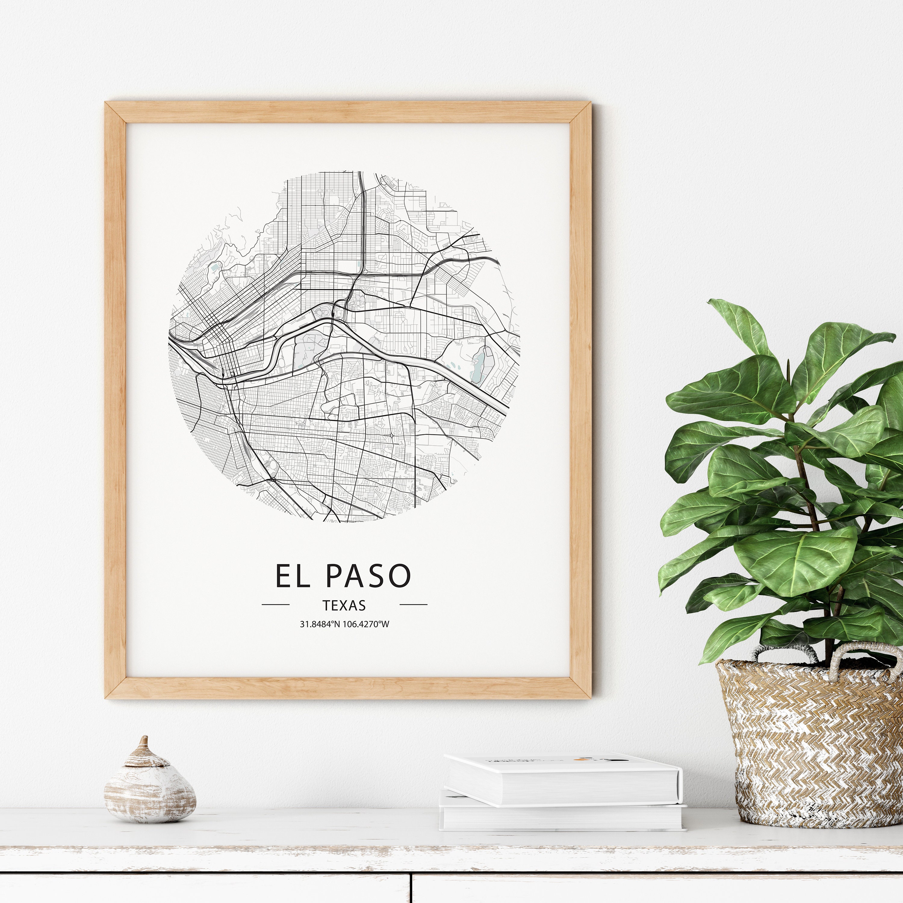 El Paso Map Print, El Paso Map Poster, El Paso Street Map, Map of El ...