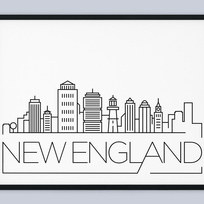 New England Poster - Etsy
