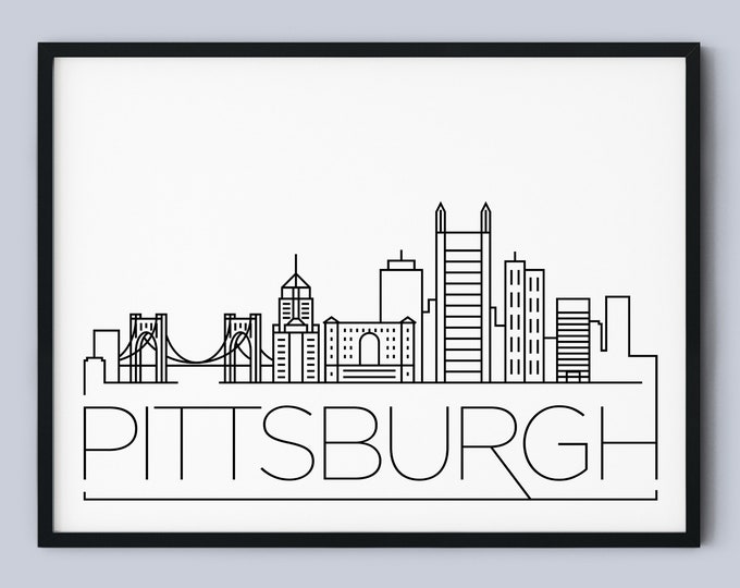Pittsburgh Three Rivers Printable Map, Three Rivers Map, Three Rivers ...