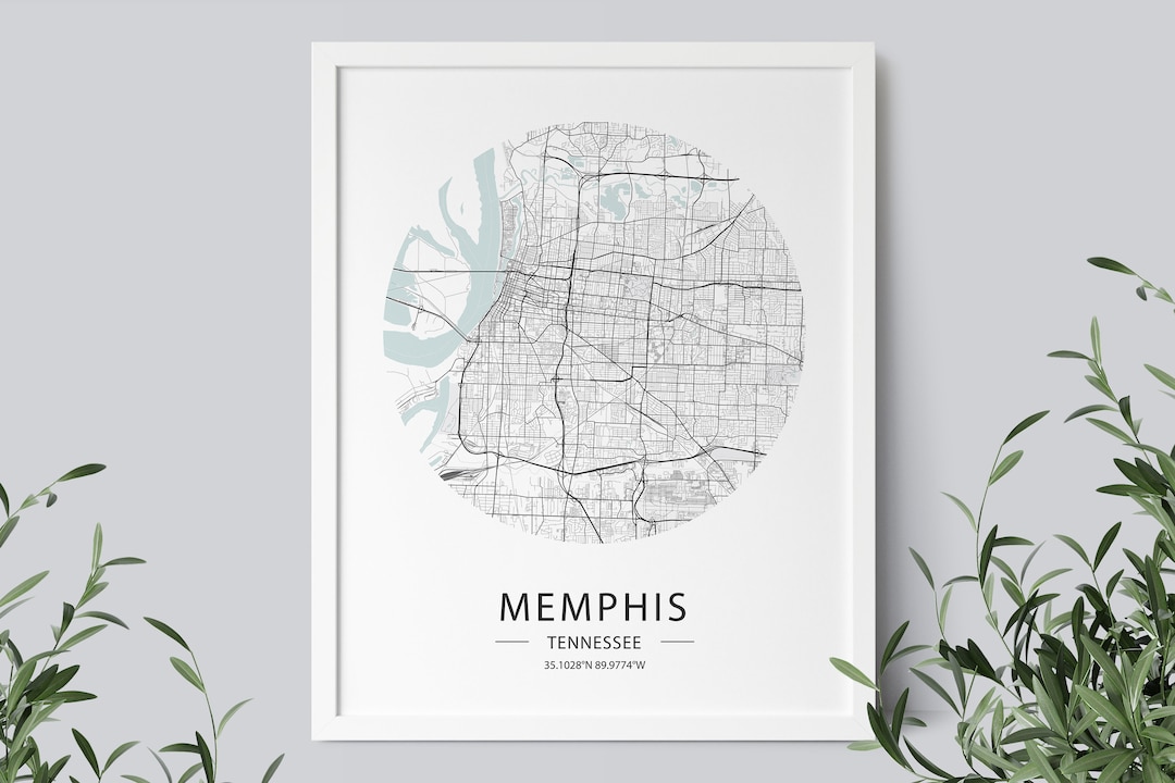 Memphis Map Print, Memphis Map Poster, Memphis Street Map, Map of ...