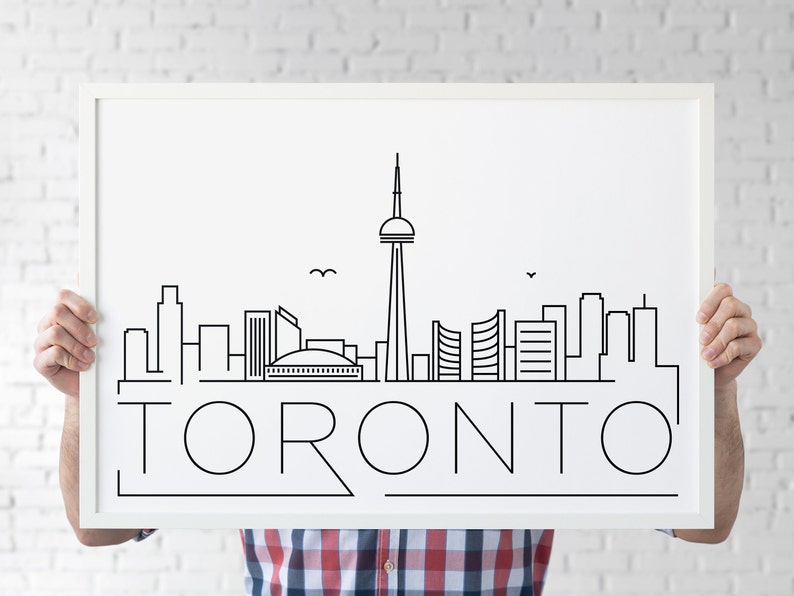 Toronto Skyline Print Ontario Printable Toronto Poster - Etsy