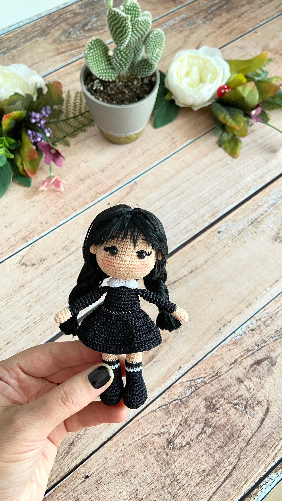 Miniature Wednesday Doll PATTERN Doll Amigurumi /crochet Doll - Etsy