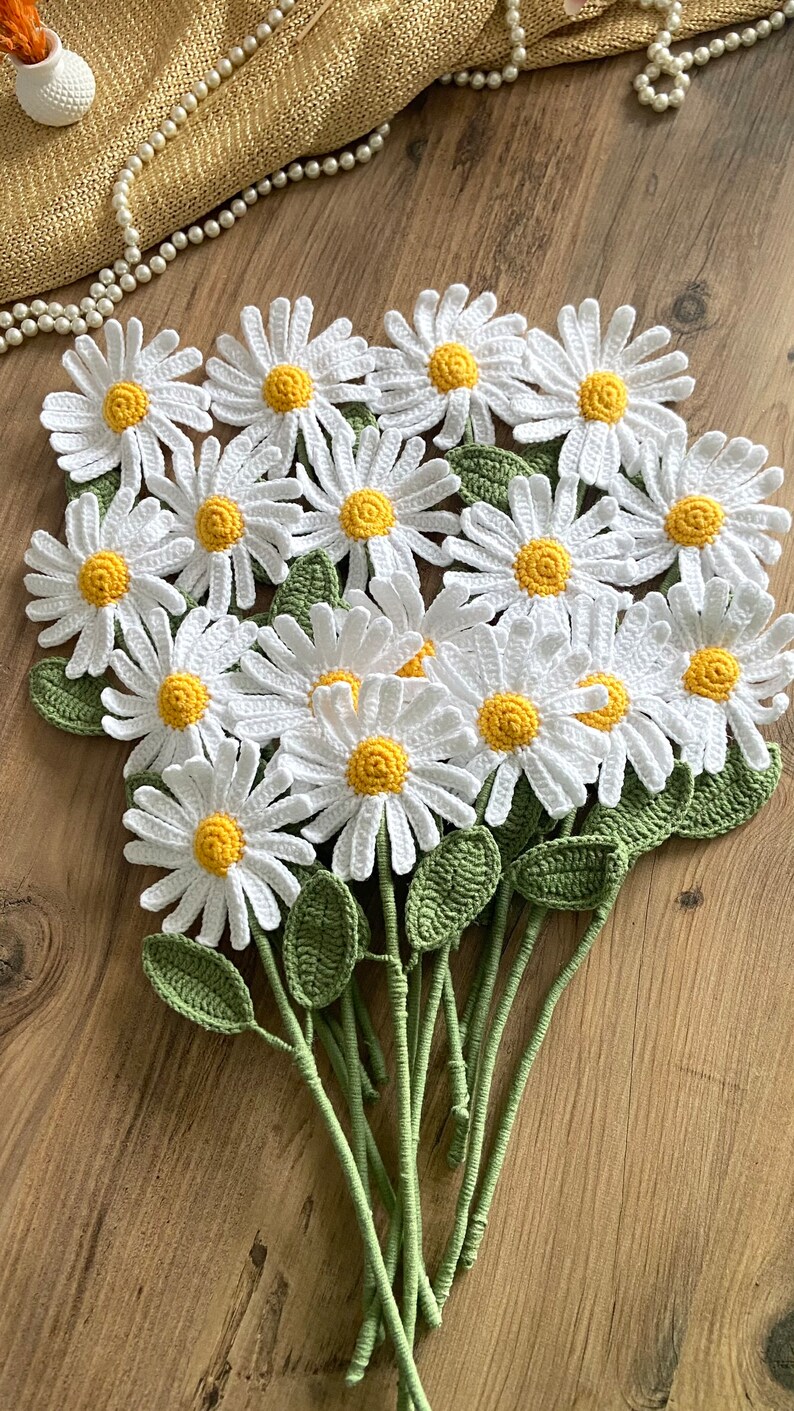 Daisy Flower Crochet Pattern for Home Decoration. English File. - Etsy