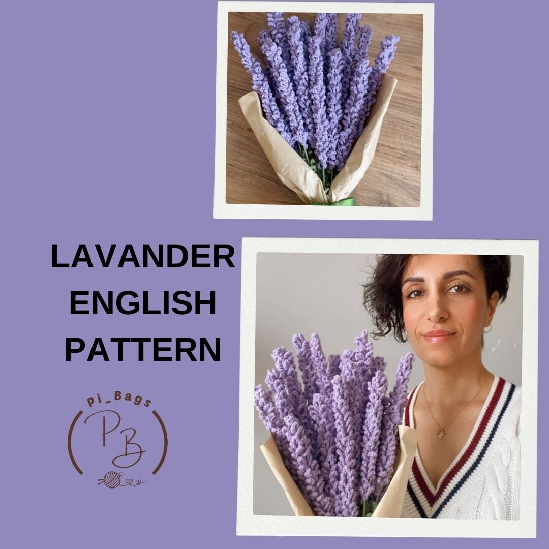 Lavander Crochet Pattern for Home Decor. English PDF File. - Etsy