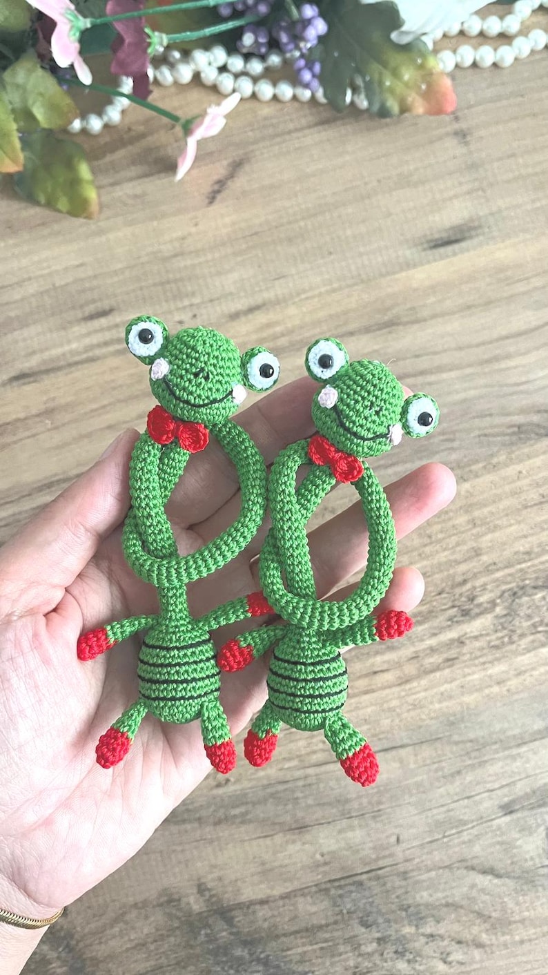 Mini Frog Crochet Pattern PDF, Amigurumi Frog Charm, Cute Lucky Frog ...