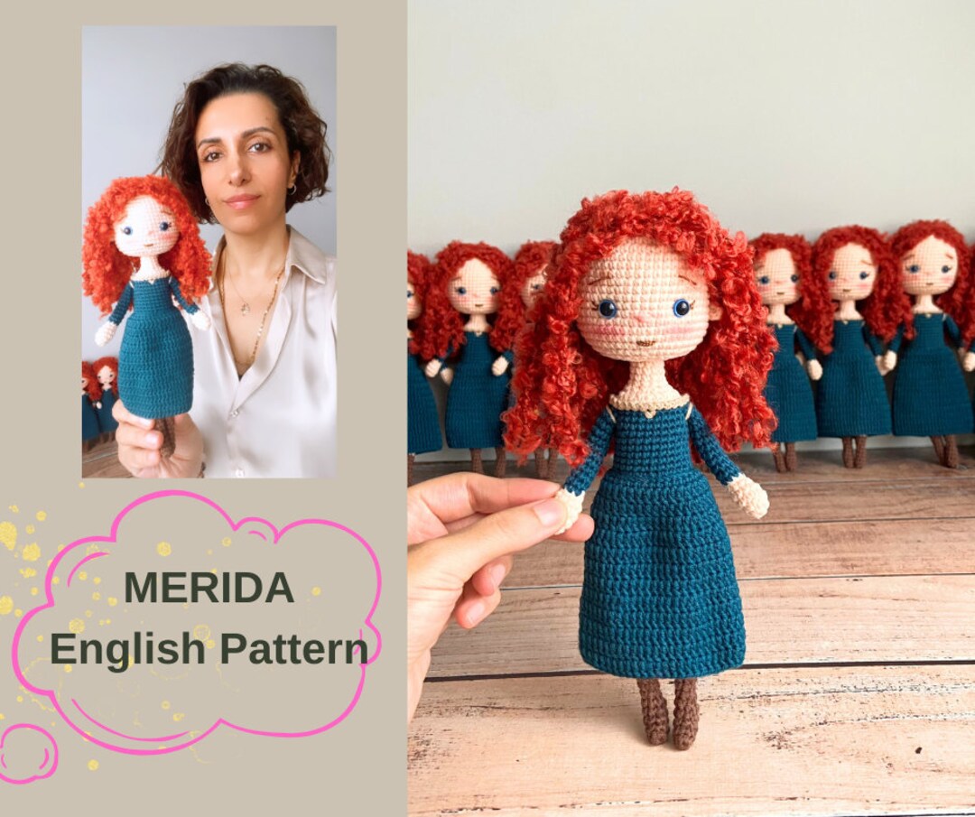 Merida Doll Pattern / Amigurumidoll/ English Pattern/ Crochet Doll ...