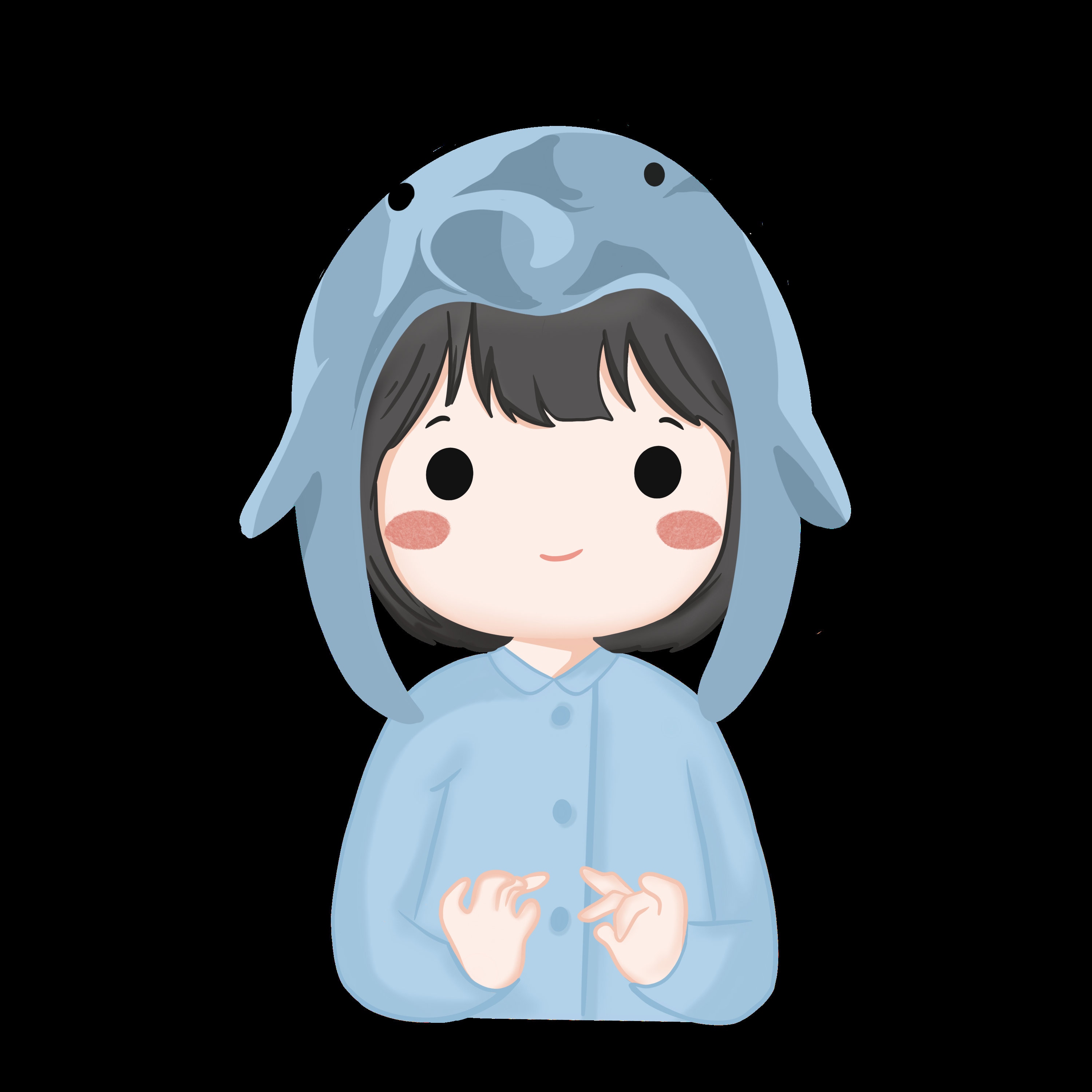 Custom Chibi Portrait Cute Chibi Cartoon Commission Digital Portrait ...