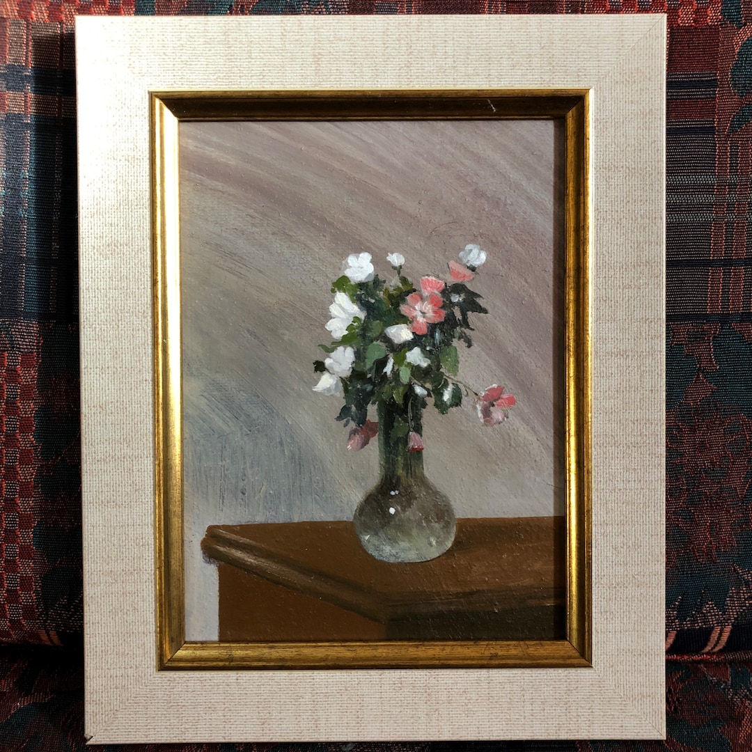 Oil Painting Flower Art Original Oil on Canvas, Flower Painting Hand ...