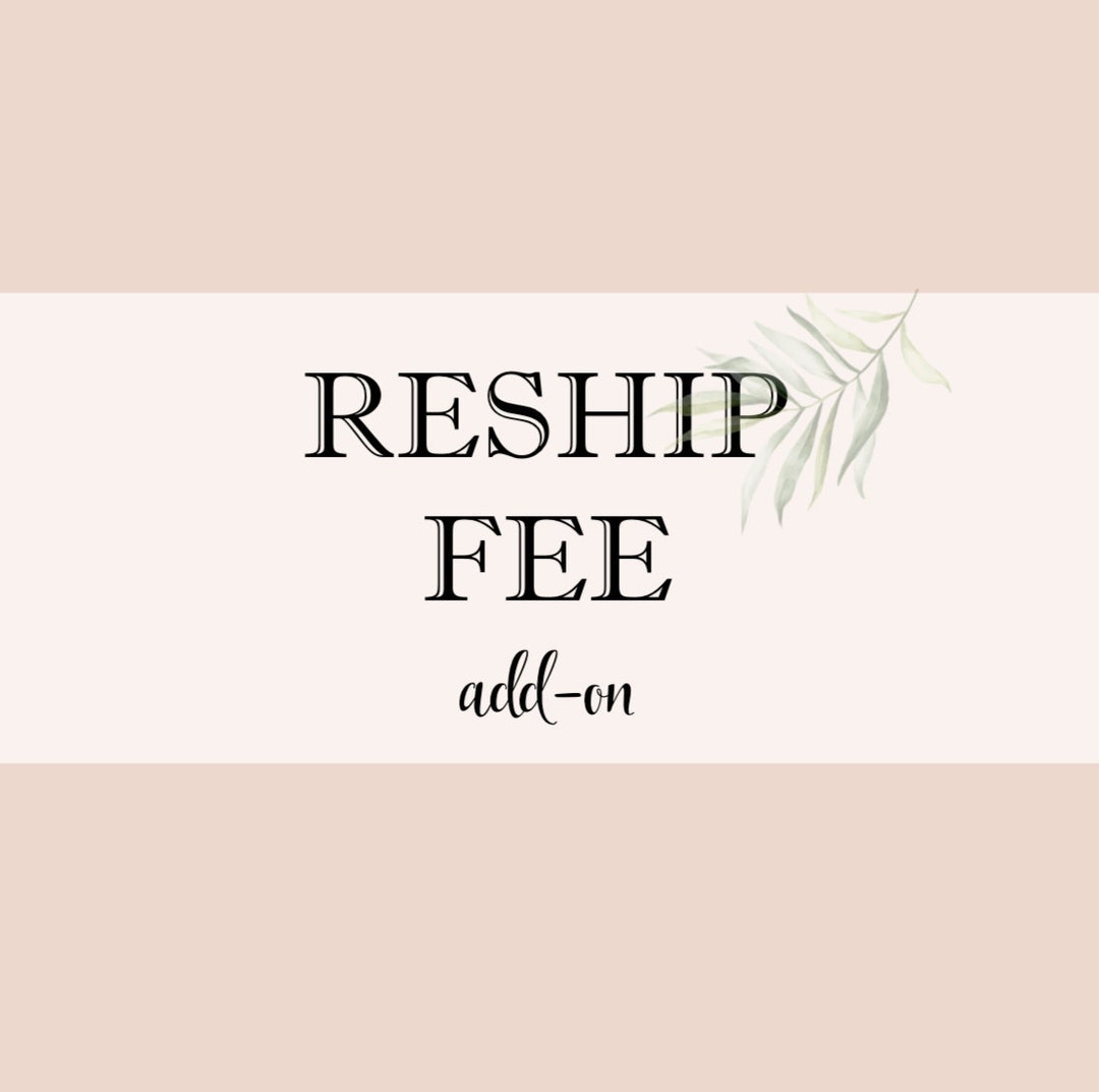 Reship Fee, Resend Package - Etsy