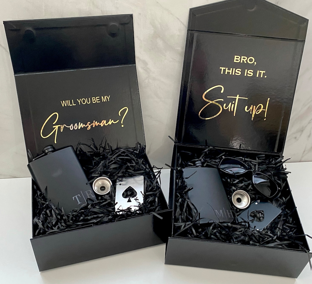 Groomsmen Box for Best Man Gift Box for Ring Bearer Gift Box Ring ...