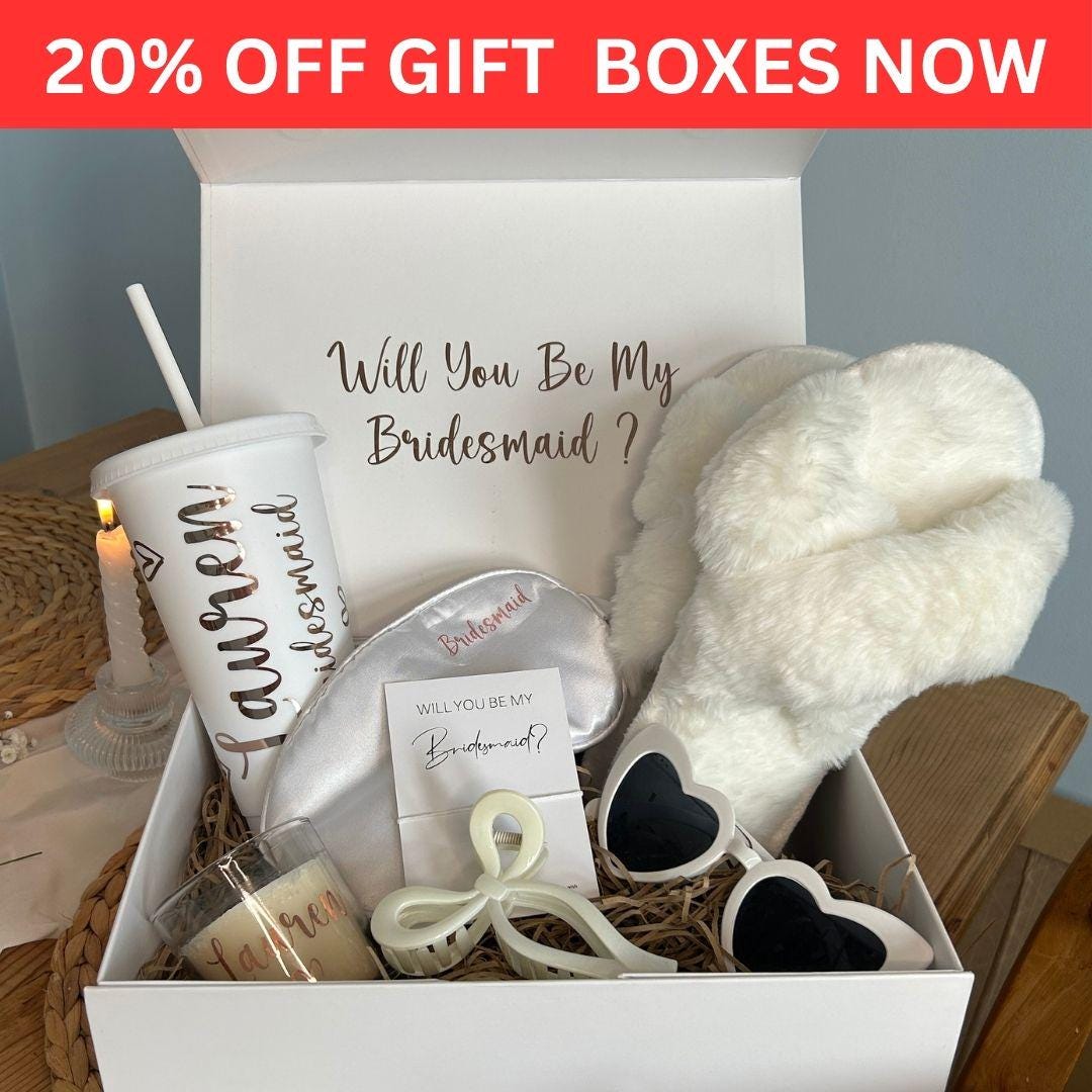 Personalised Bridal Party Proposal Box | Will You Be My | Bridesmaid ...