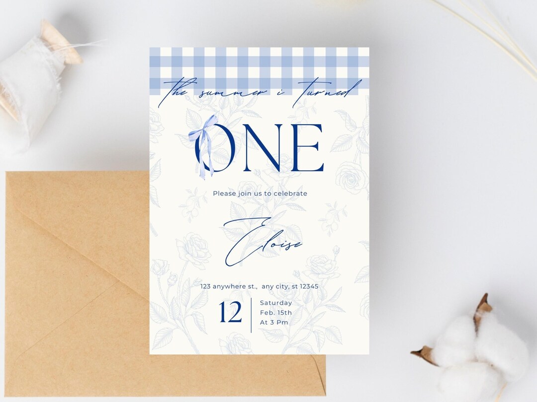 The Summer I Turned One First Birthday Party Vintage Flower Printable ...