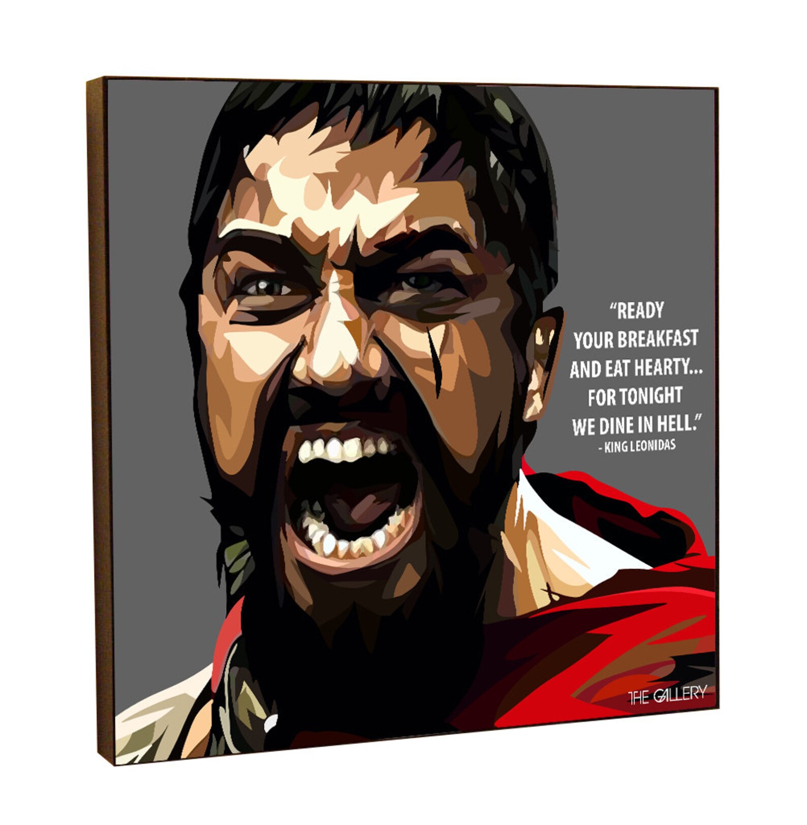 King Leonidas 300 Spartans Poster Wall Pop Art Framed Canvas | Etsy