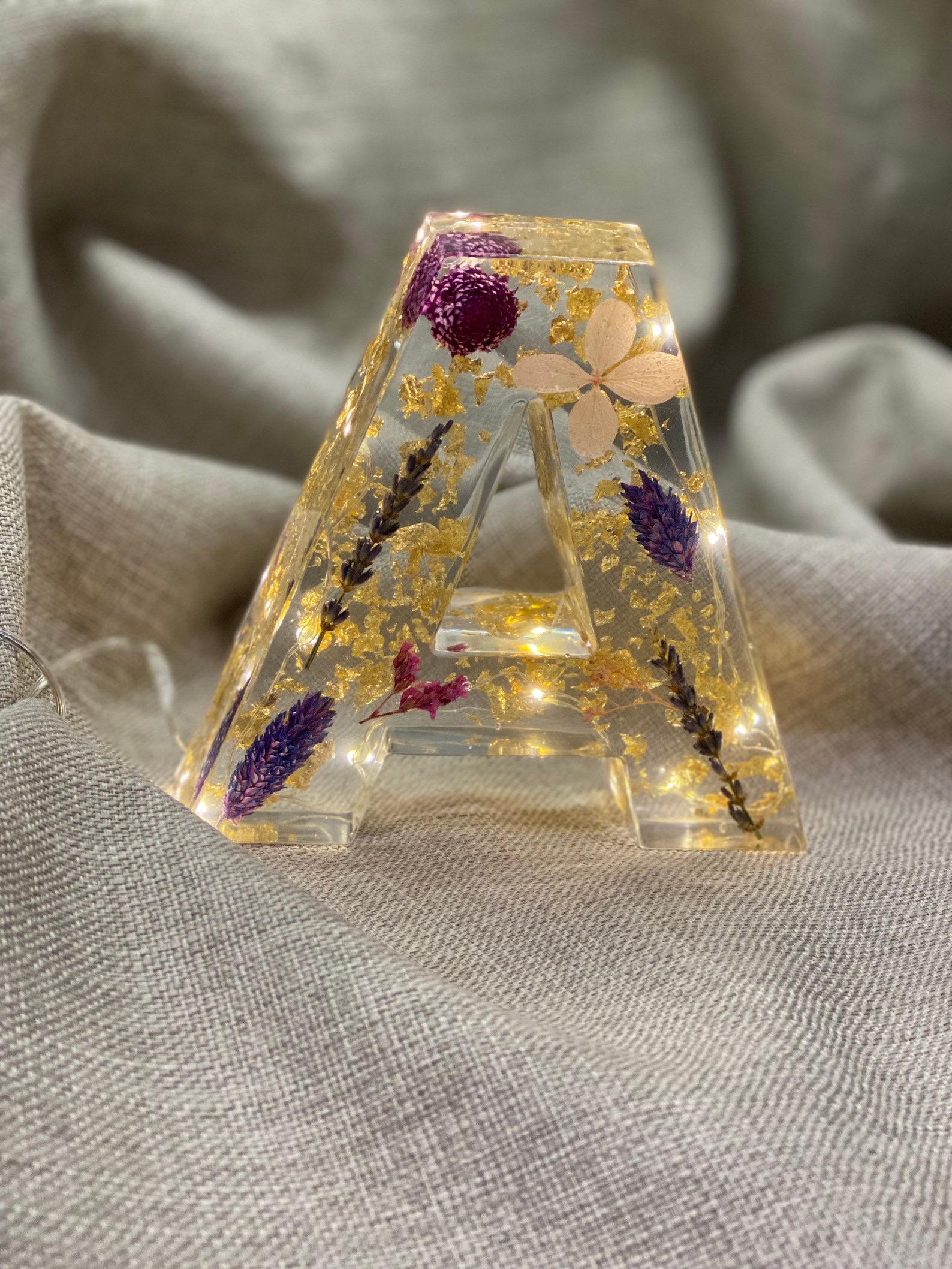 Large Light up Resin Flower Letter Custom Hand Made to Order Birthday ...