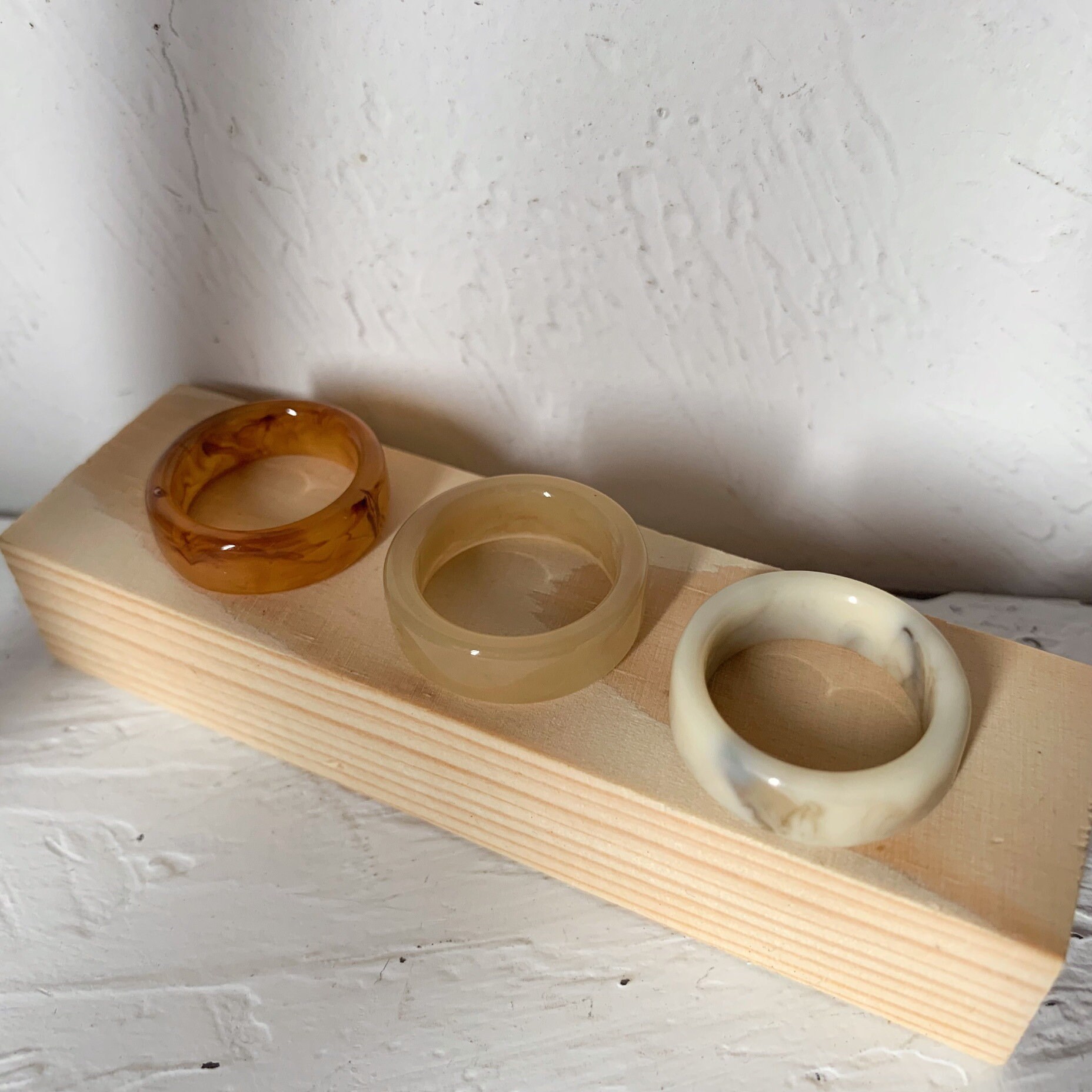 Tortoise Resin Ring Set Tortoise Shell Acetate Resin Stacking | Etsy