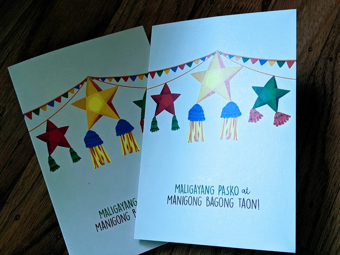 Set of 6 Tagalog Christmas Greeting Card Filipino - Etsy