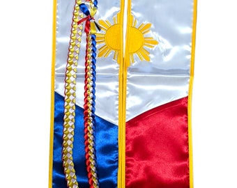 Philippines Flag Stole / Filipino Flag Graduation Sash - Etsy
