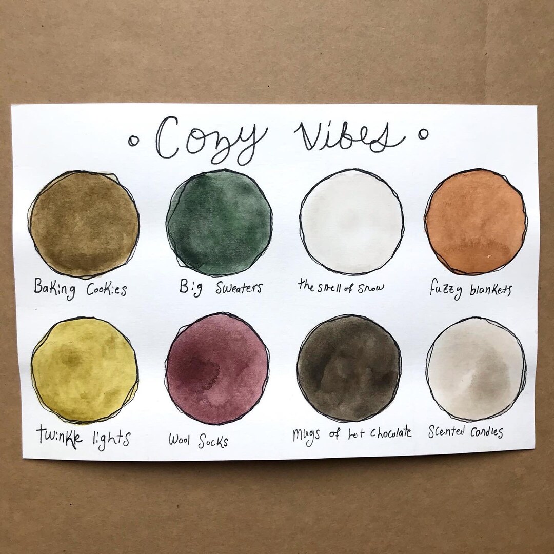 Cozy Vibes Color Palette-watercolor - Etsy