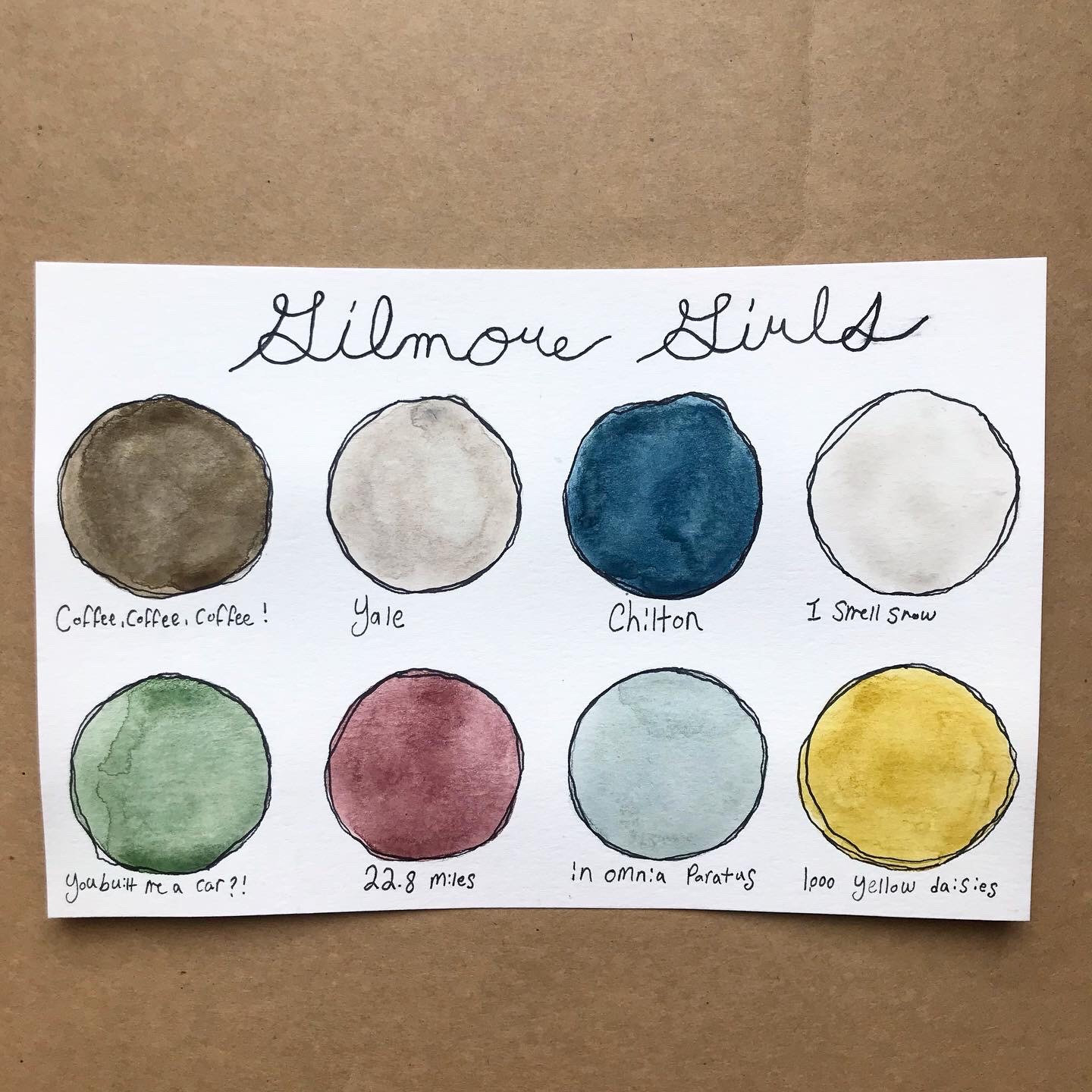Gilmore Girls Color Palette-watercolor Artwork-stars | Etsy