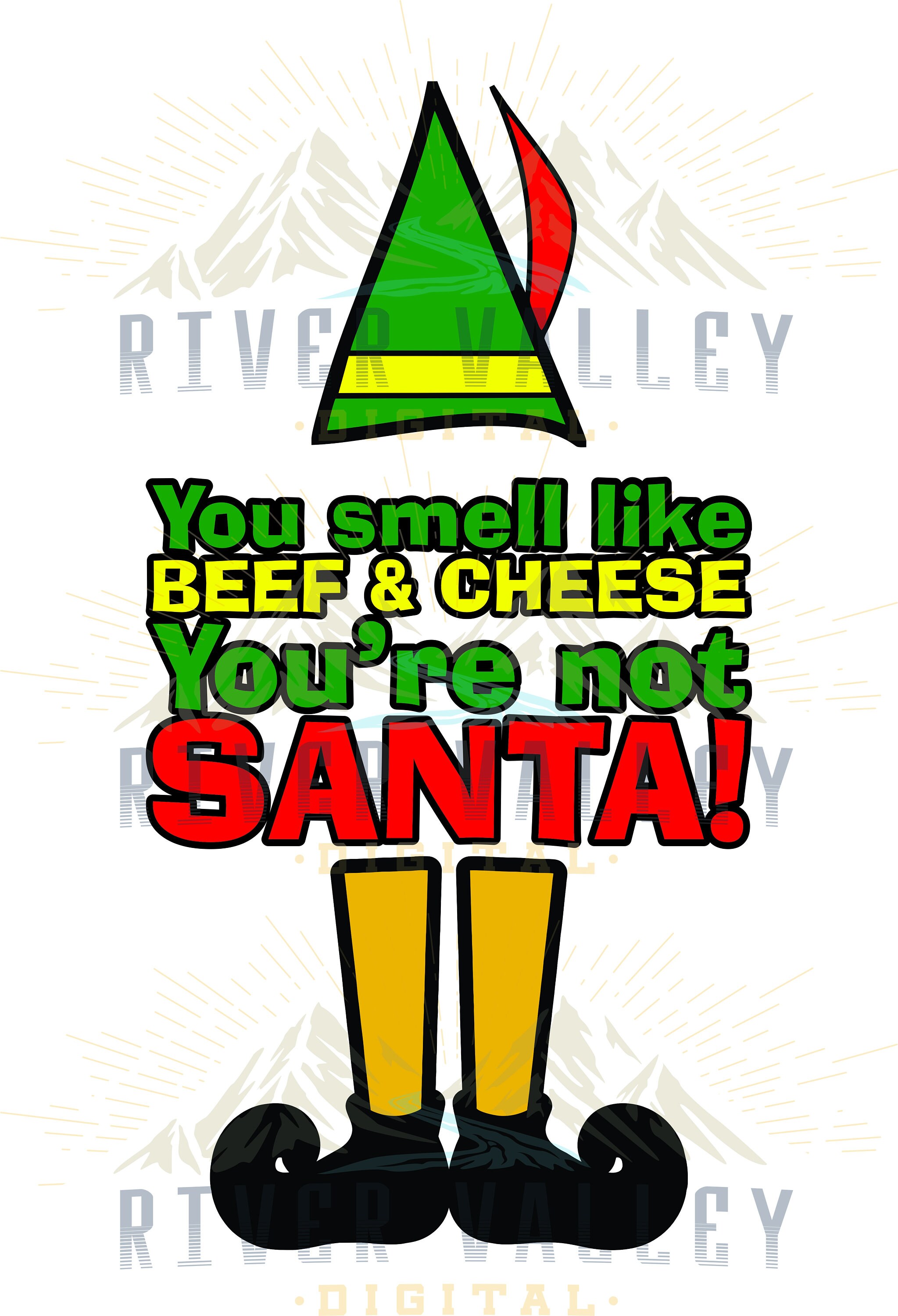 Elf You Smell Like Beef and Cheese SVGAIPDF Digital Download - Etsy