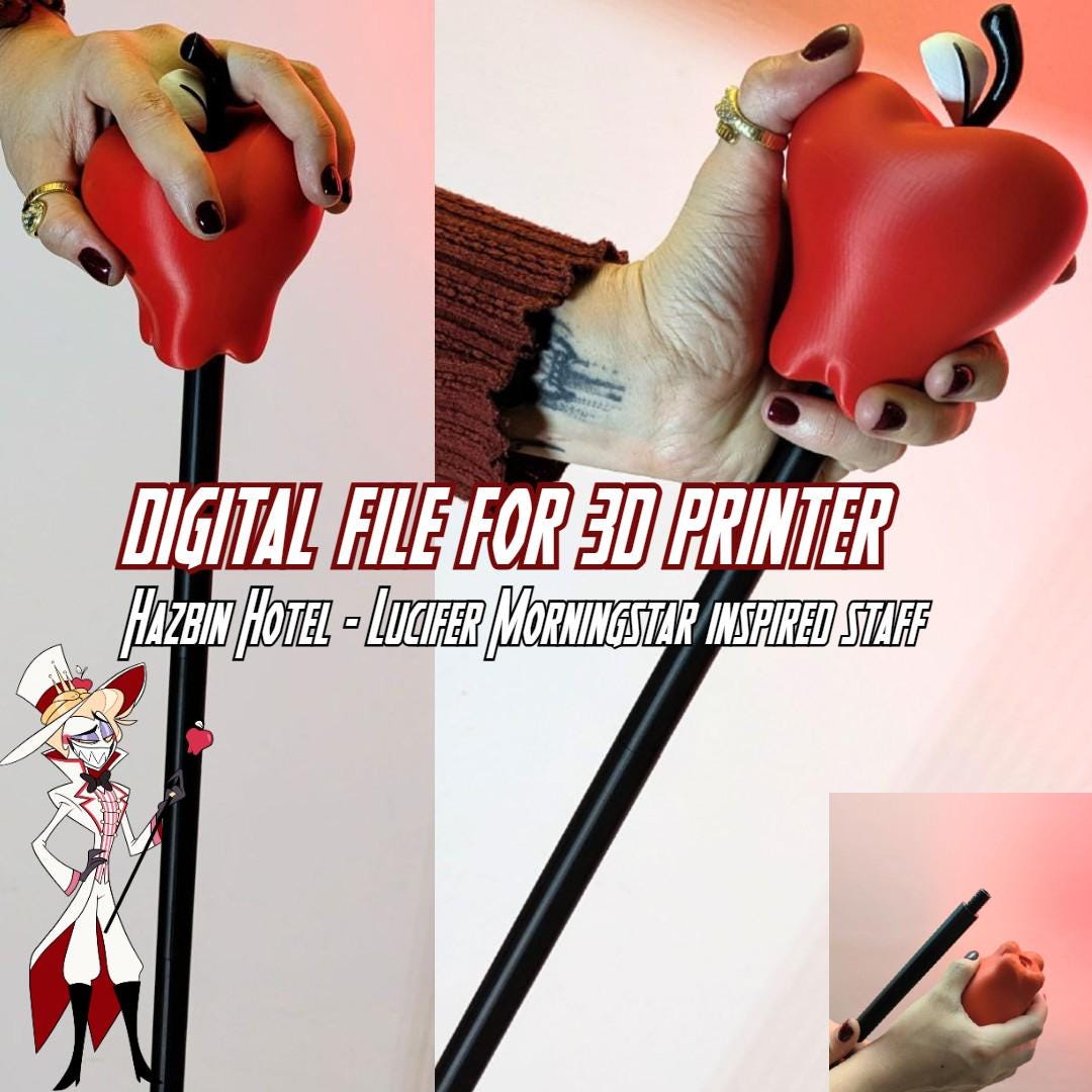 Lucifer Morningstar Staff - Hazbin Hotel Inspired 3D Print File - Etsy