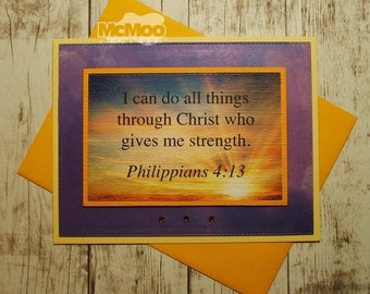 I Can Do All Things Through Christ Card Philippians 4:13 - Etsy