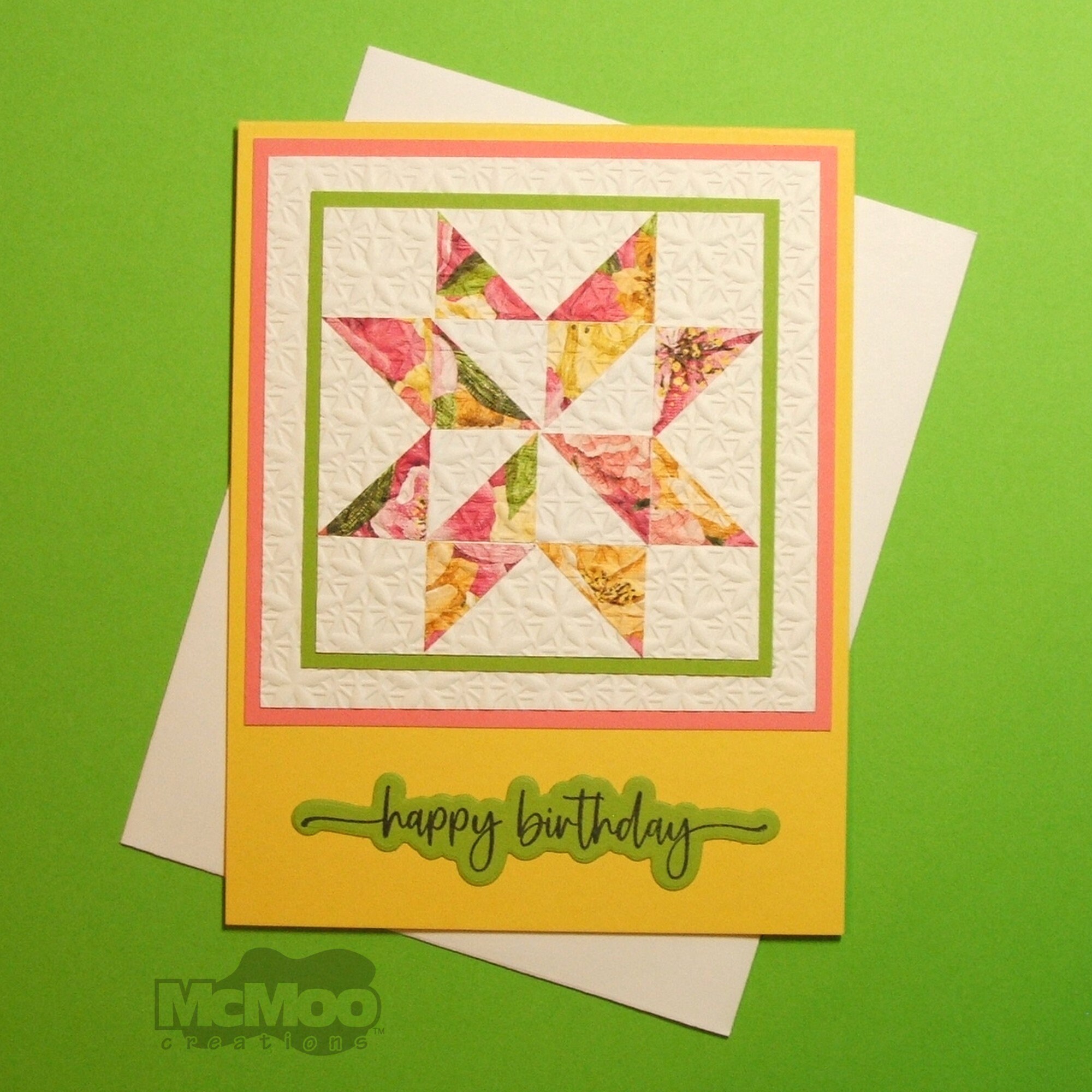 Happy Birthday Paper Quilt Card. Handmade Birthday Card. Paper Quilt ...