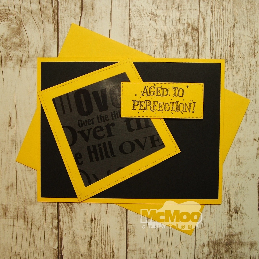 Over the Hill Card. Handmade Birthday Card. Over the Hill Greeting Card ...