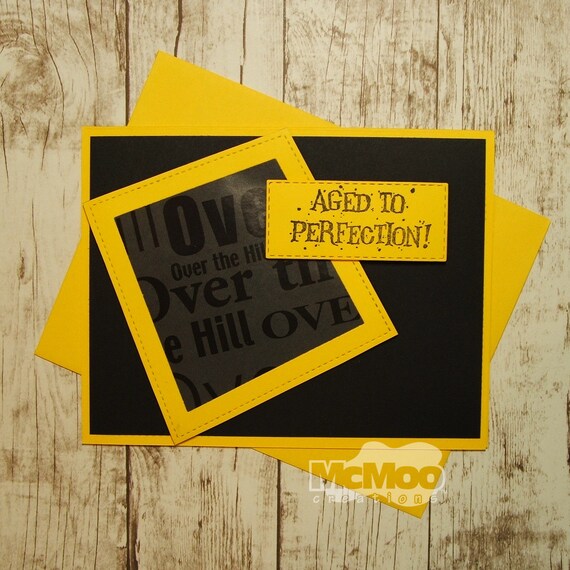 Over the Hill Card. Handmade Birthday Card. Over the Hill | Etsy