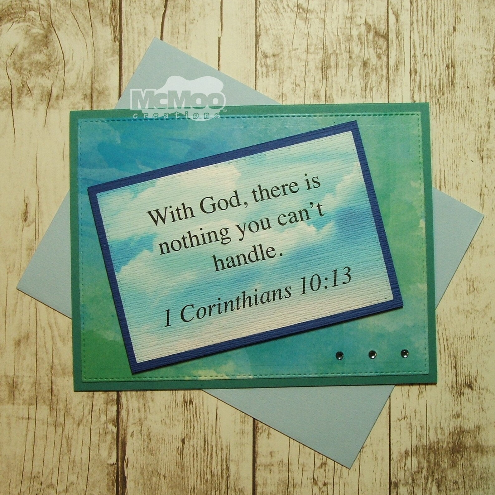 With God Card. Handmade Greeting Card. Christian Greeting Card. I ...