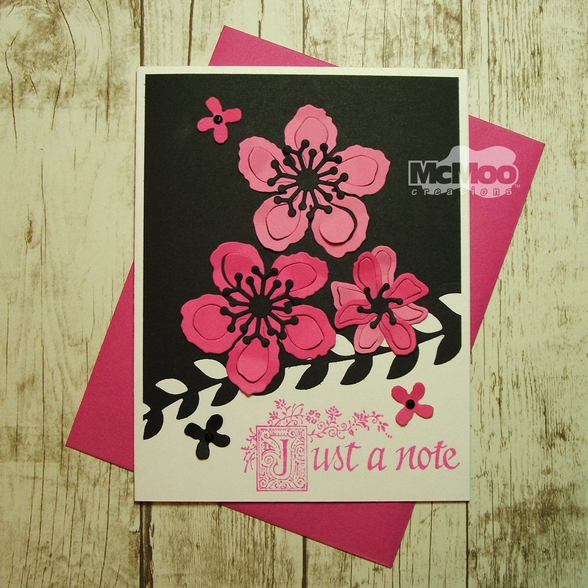 Just a Note Card. Just Because Greeting Card. Handmade Card. Greeting ...