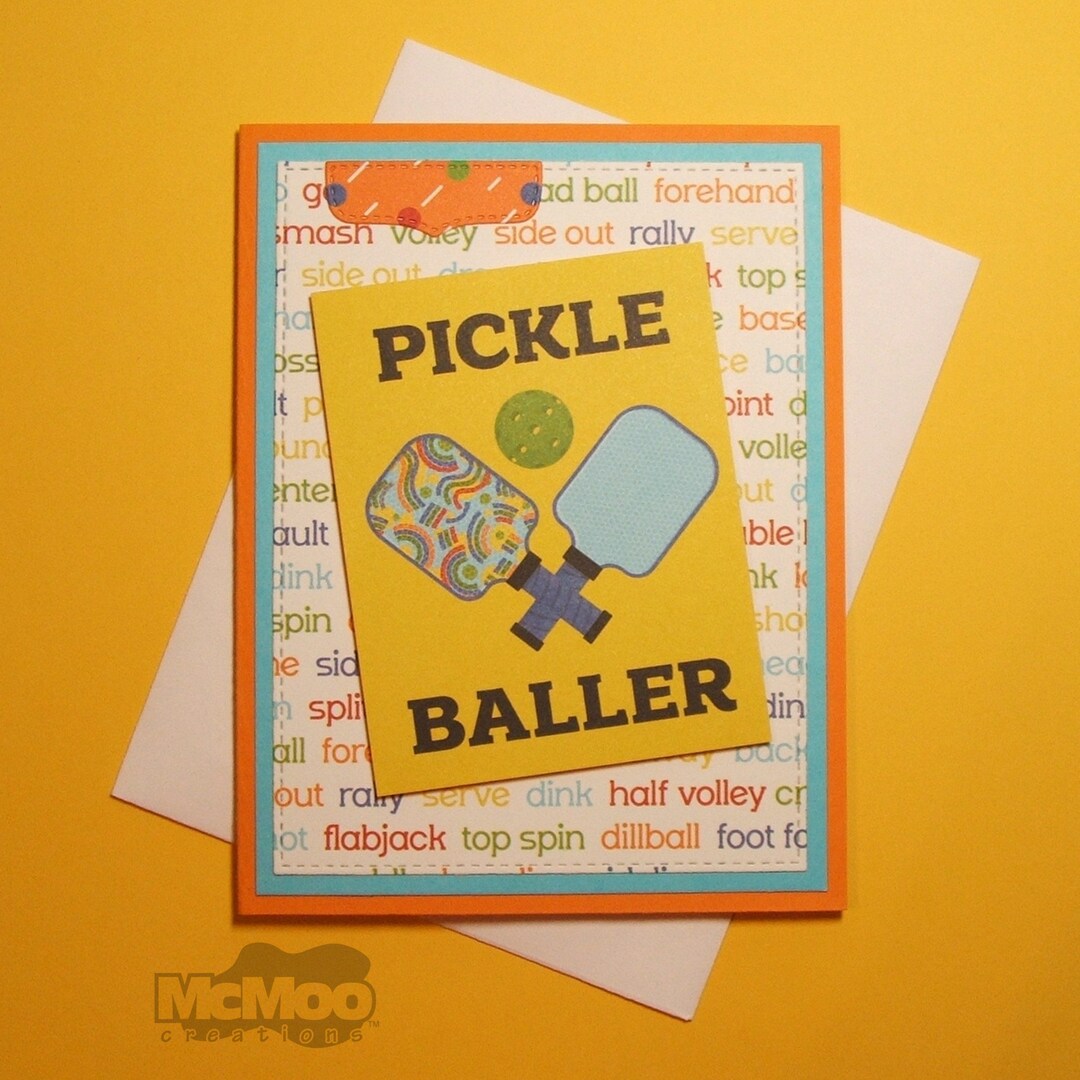 Pickleball Card. Pickle Baller Card. Pickleball Greeting Card ...