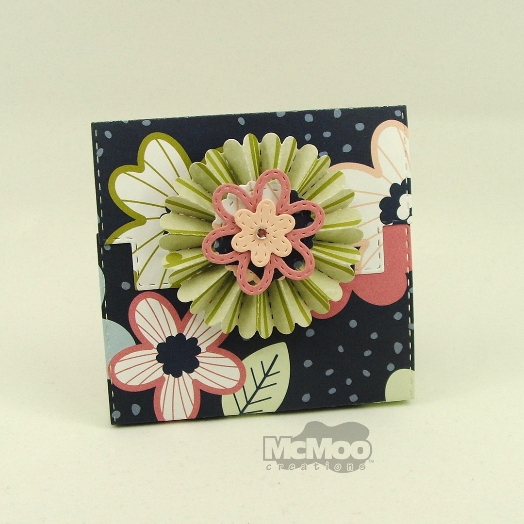 Blue Floral 3x3 Sticky Note Holder. Sticky Note Holder. 3x3 Sticky Note ...