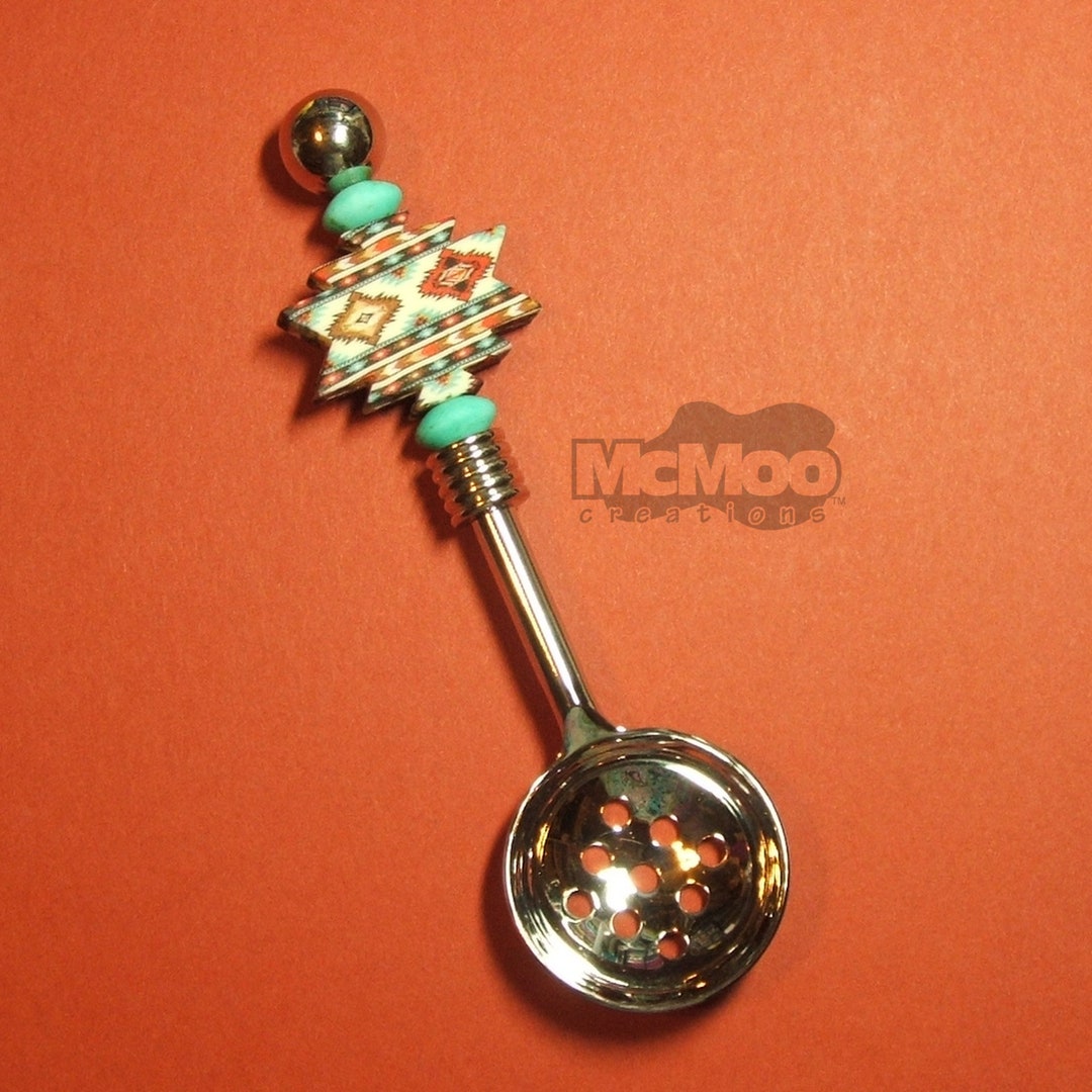 Aztec-shape Ivory Salsa Spoon. Stainless Steel Deluxe Salsa Spoon ...