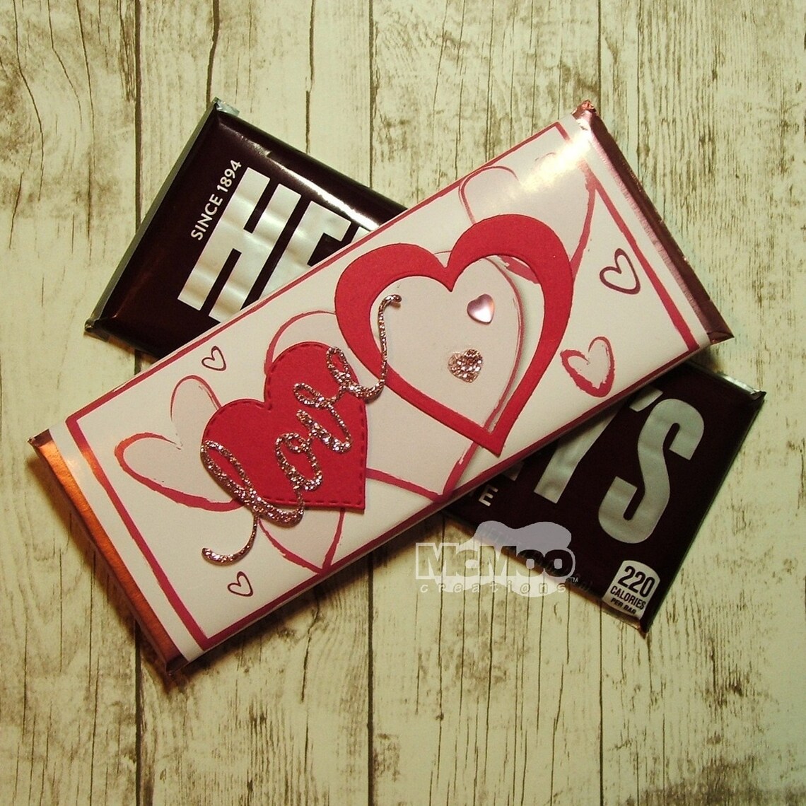 Love Hearts Candy Bar Wrapper. Valentine Candy Bar Wrapper. | Etsy