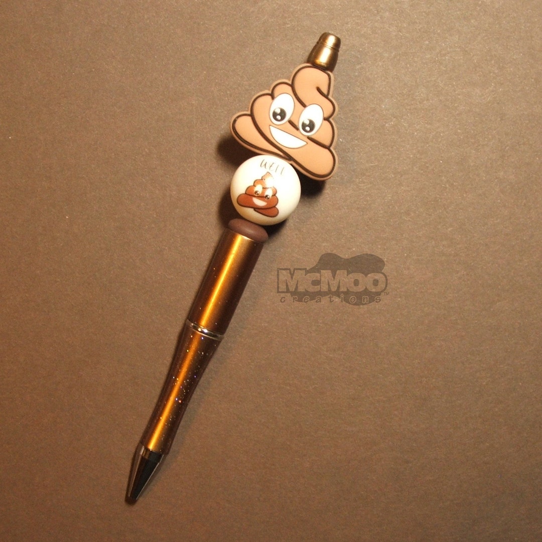 Well Poop Pen. Beaded Pen. Poop Emoji Gift. - Etsy