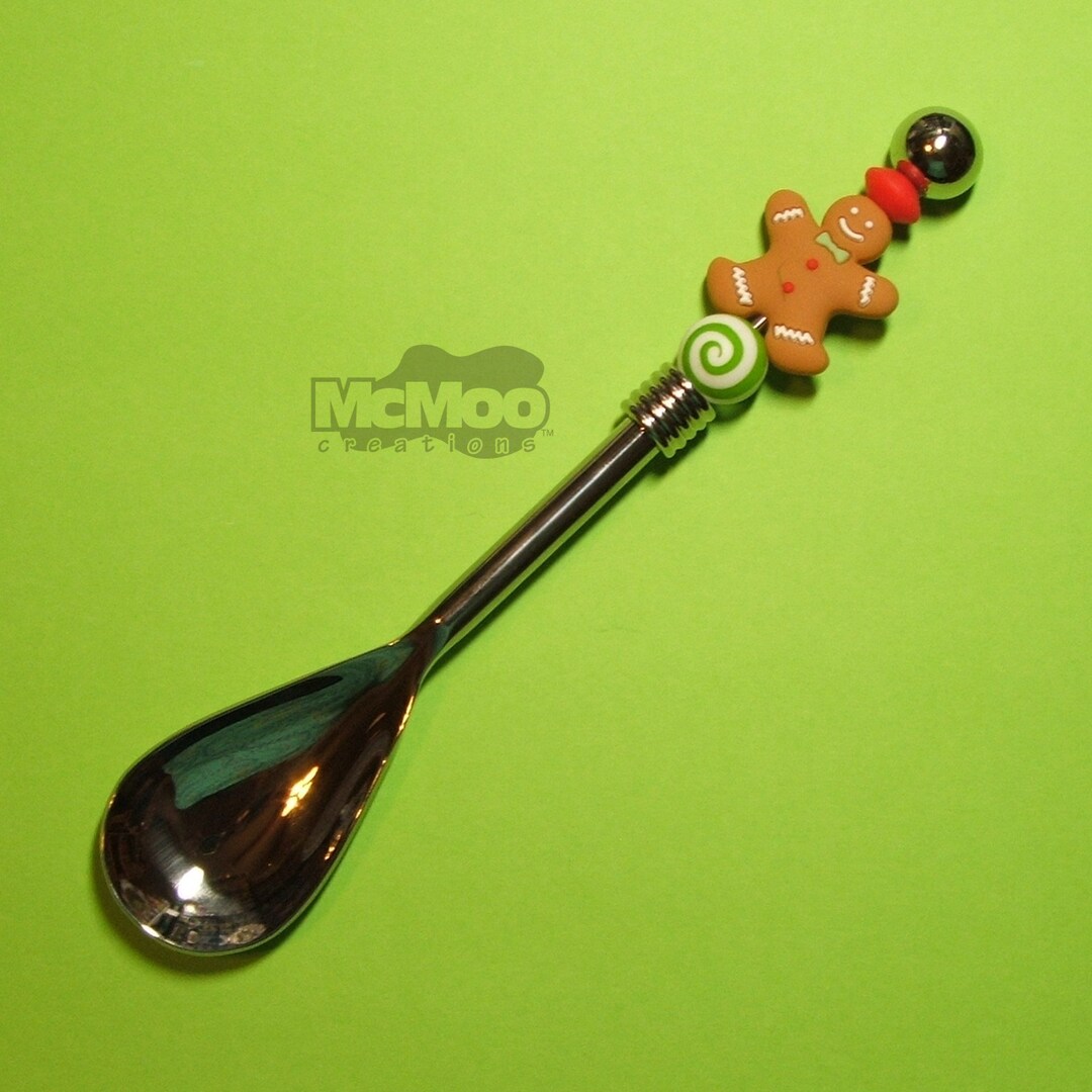 Gingerbread Man Hot Cocoa Spoon. Stainless Steel Hot Chocolate Spoon ...