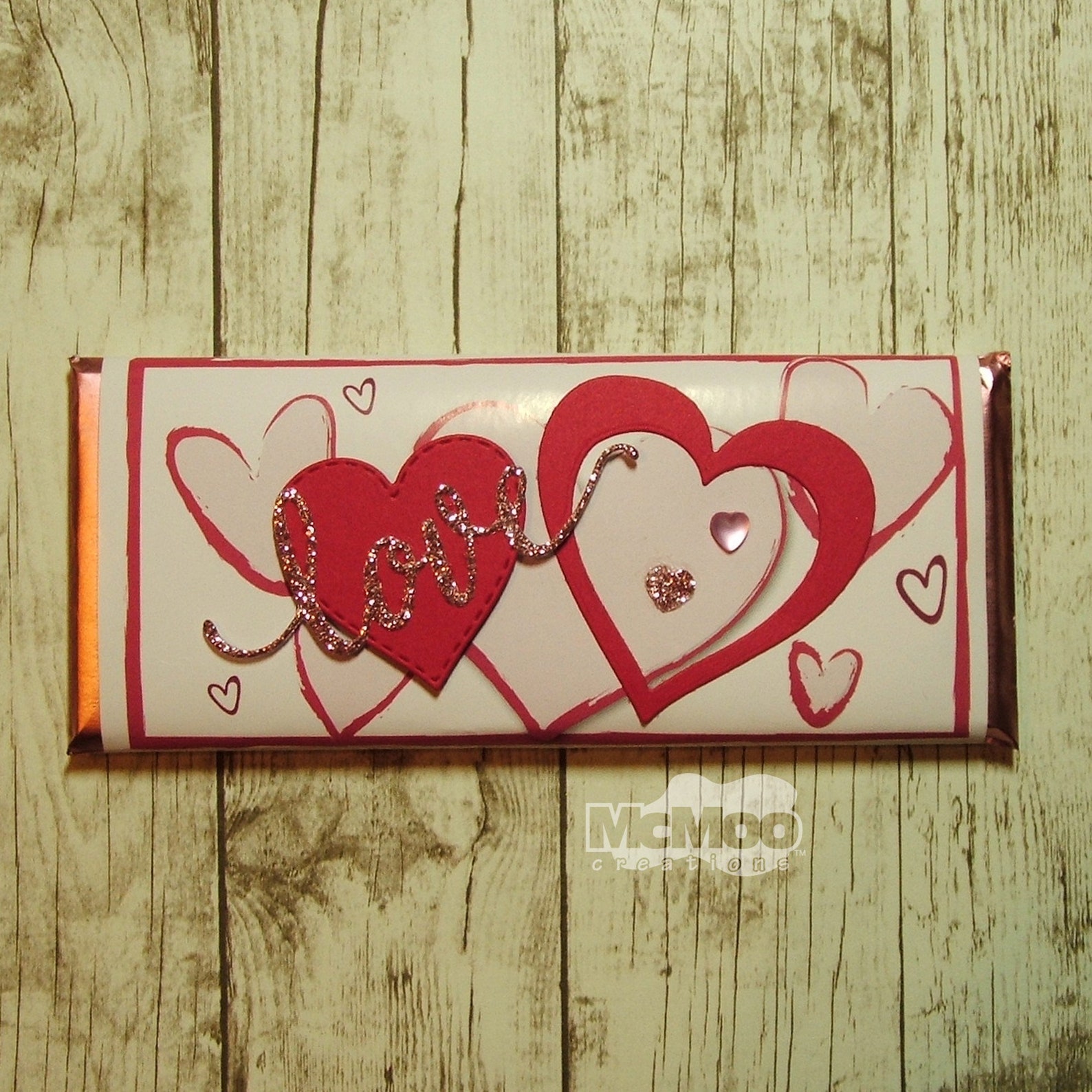 Love Hearts Candy Bar Wrapper. Valentine Candy Bar Wrapper. | Etsy