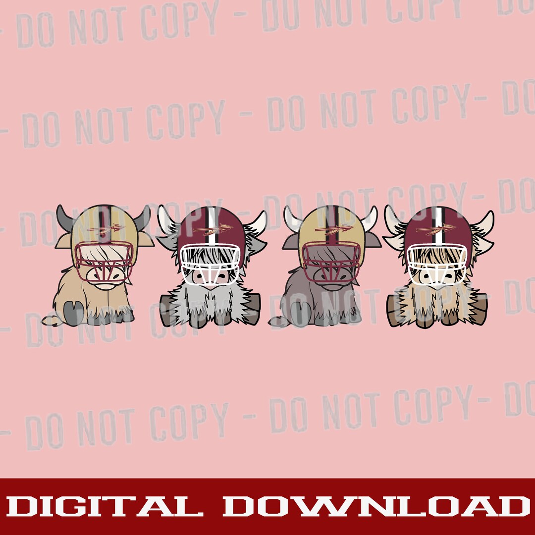 Retro Florida Highland Cow Football PNG, Florida Football Shirt Design ...