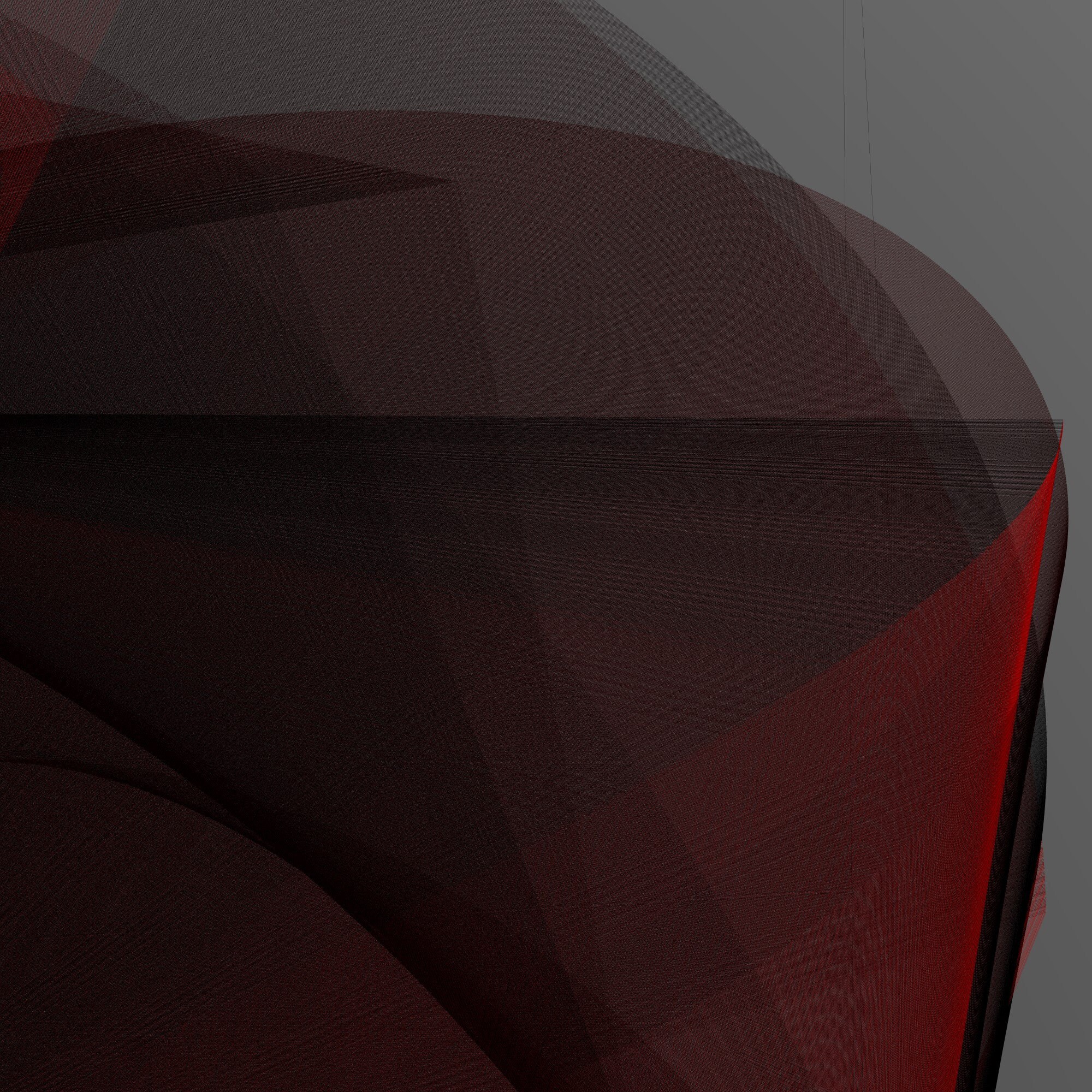 Abstract Geometric Red Line Art - Intricate Line Structure Print ...
