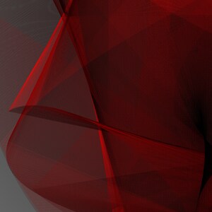 Abstract Geometric Red Line Art - Intricate Line Structure Print ...