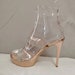 Clear Plexi Resin Female Mannequin Foot Form for 10cm High Heeled Shoes ...