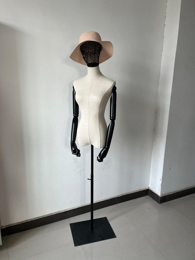 Adjustable Black Base Black Wire Head Rough Linen Black - Etsy