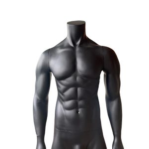 Black Matte Color Full Body Sports Athletic Muscle Body Building Male ...